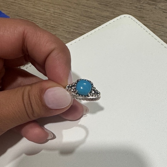 Jewelry | Pandora December Blue Silver And Blue Stone Ring | Poshmark